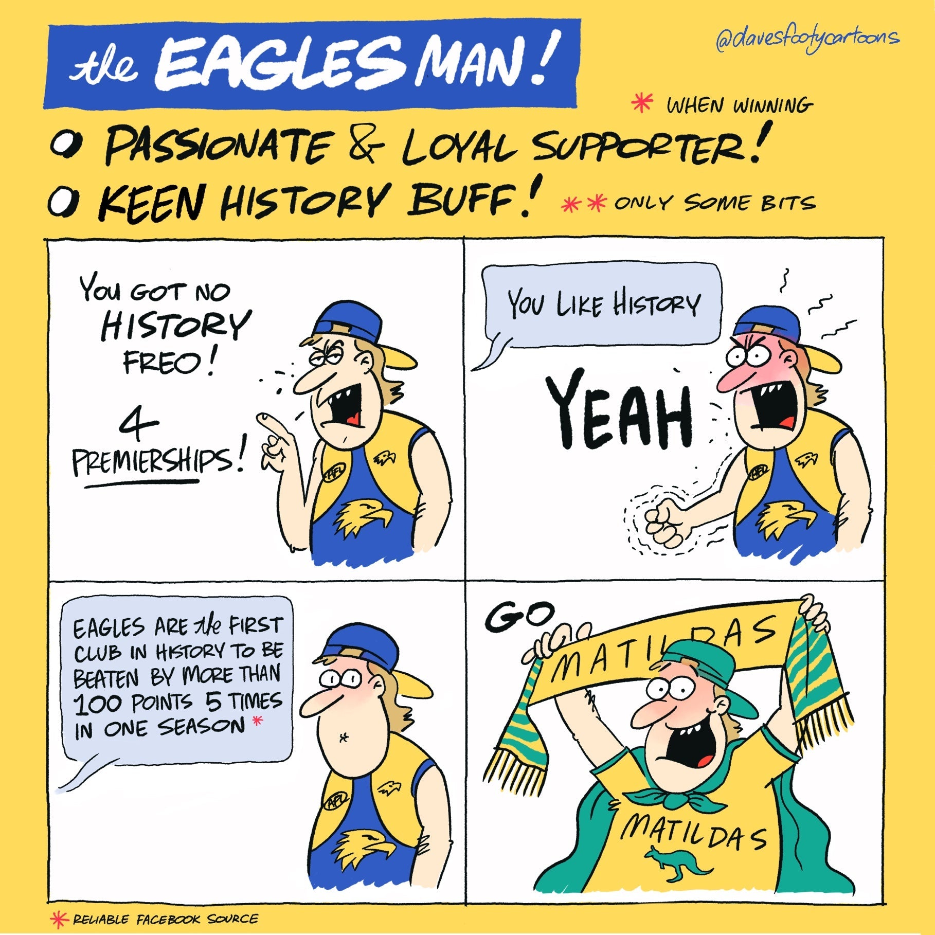 The Eagles man – Dave's Footy Cartoons